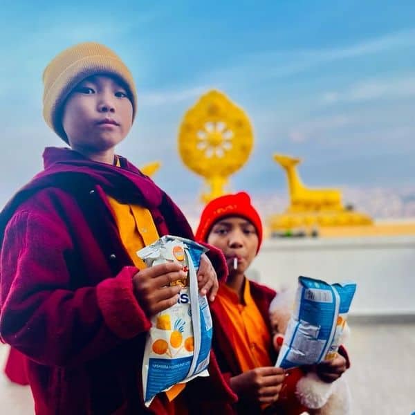 Young Nuns received Tsok from their sisters at Tsoknyi Gargon Ling ...