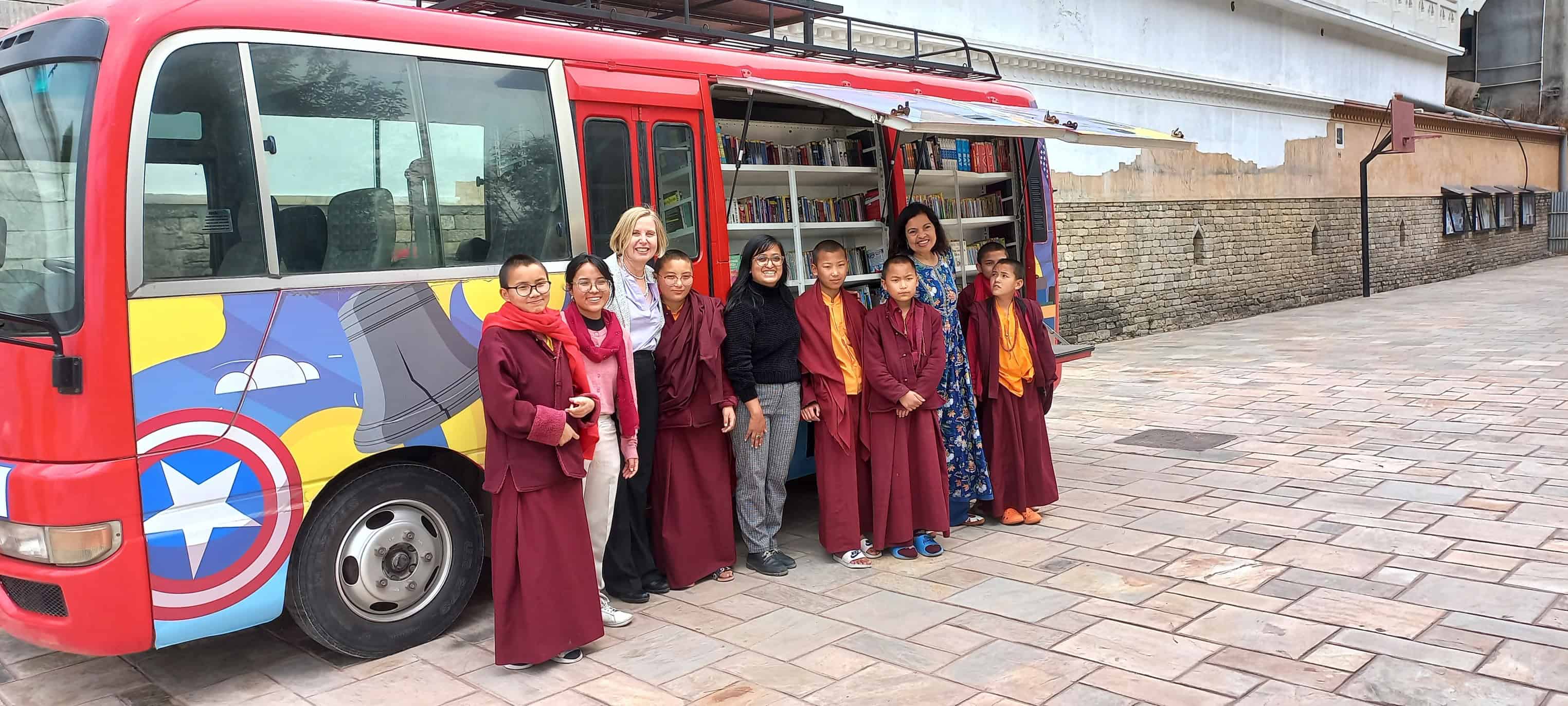 The Book Bus Arrived - Tsoknyi Nuns
